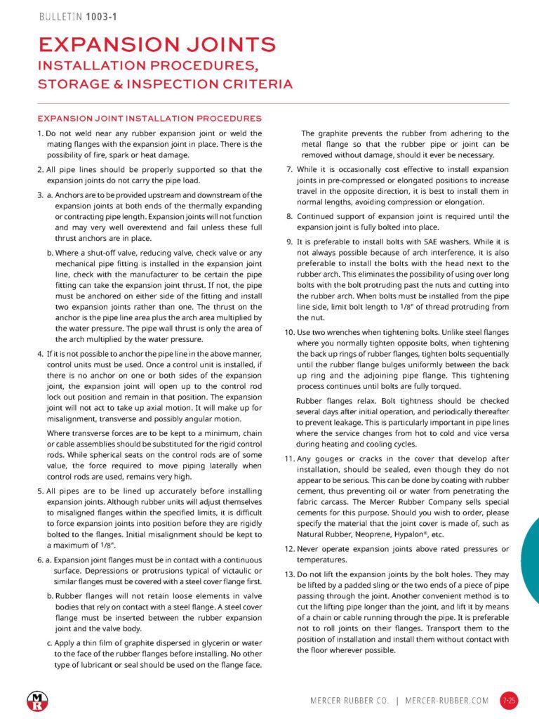 Technical Data | Mercer Rubber