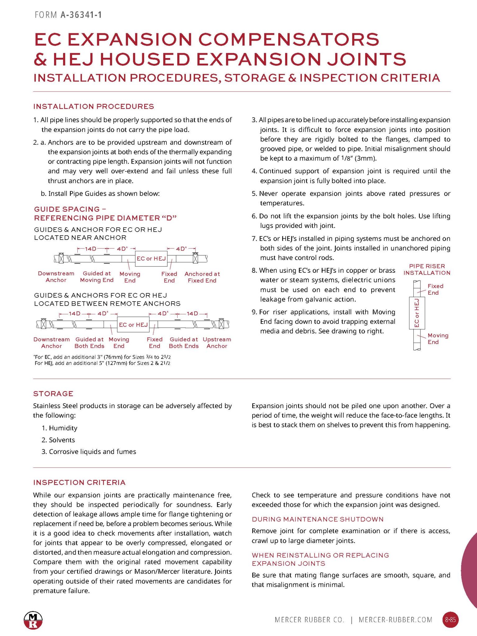 8.15 EC Expansion Compesators and HEJ Housed Expansion Joints ...